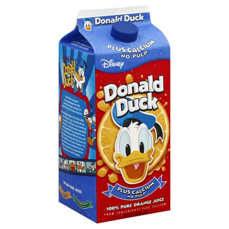 Disney 100% Juice, Orange, with Calcium, Donald Duck (59 fl oz) - Instacart