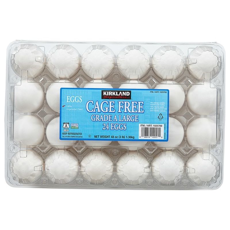 Kirkland Signature Cage Free Eggs Usda Grade A 24 Ct 2 Doz From
