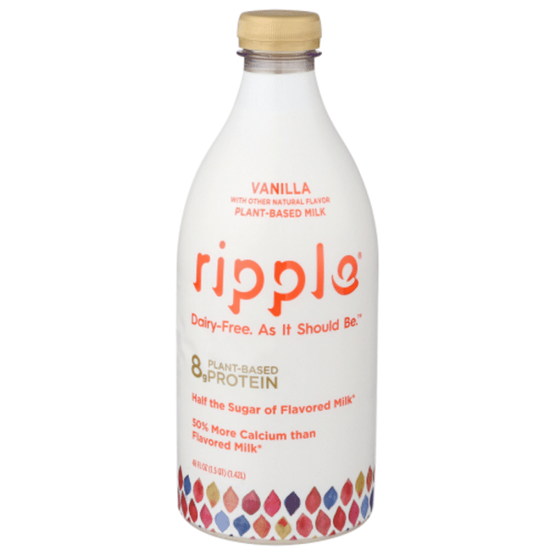 Ripple Plant-Based Milk, Nutritious, Vanilla (48 oz) Delivery or Pickup ...