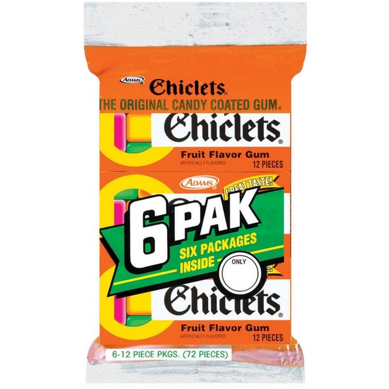 Chiclets Fruit Flavor Gum (12 ct) - Instacart