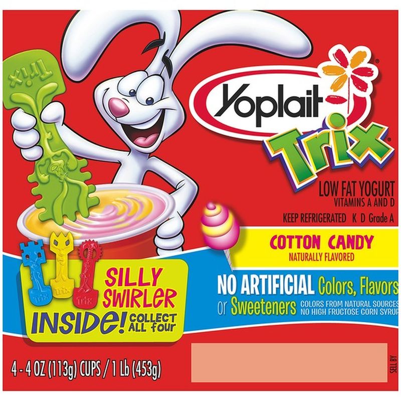 Yoplait Trix Strawberry Cotton Candy Low Fat Yogurt (4 oz) Delivery or ...