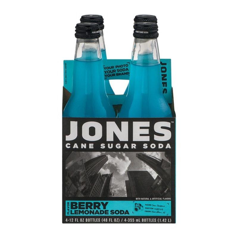 Jones Cane Sugar Soda Berry Lemonade - 4 CT (12 fl oz) - Instacart