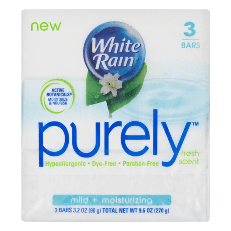 White Rain Purely Mild Moisturizing Bars Fresh Scent (3.2 oz) - Instacart