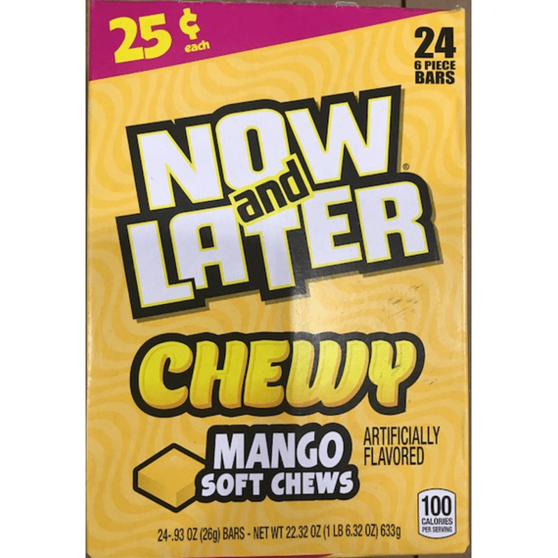 Now and Later Chewy Mango Soft Chews Candy (24 ct) - Instacart