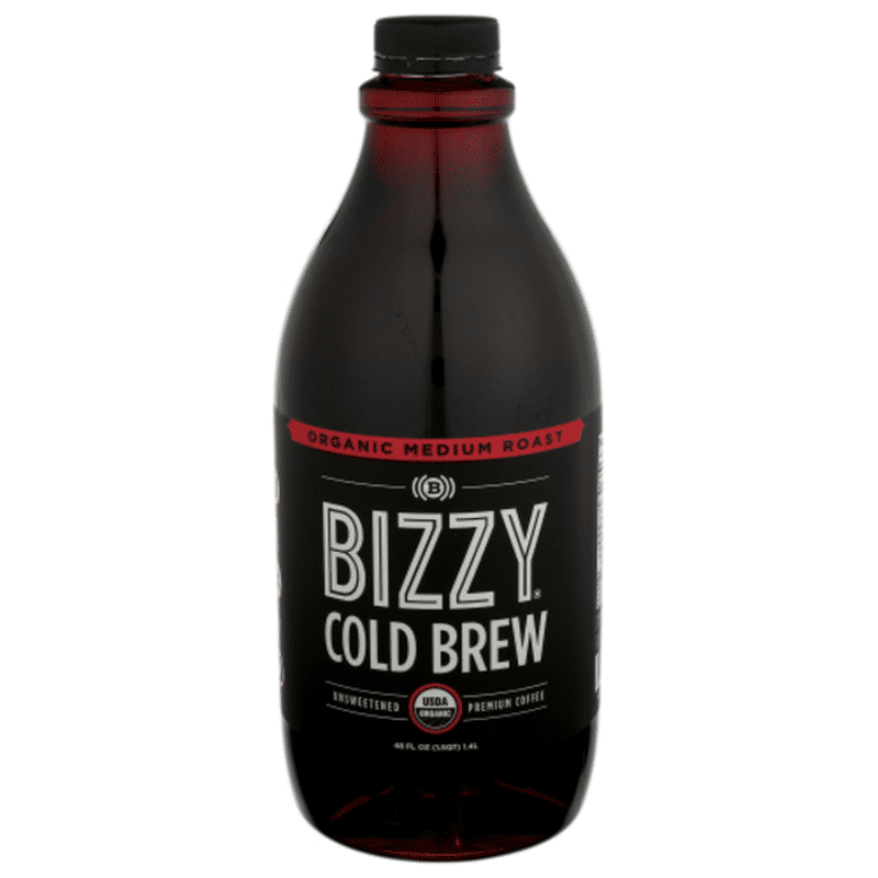 Bizzy Organic Cold Brew Coffee | Medium Roast | Unsweetened (48 fl oz ...