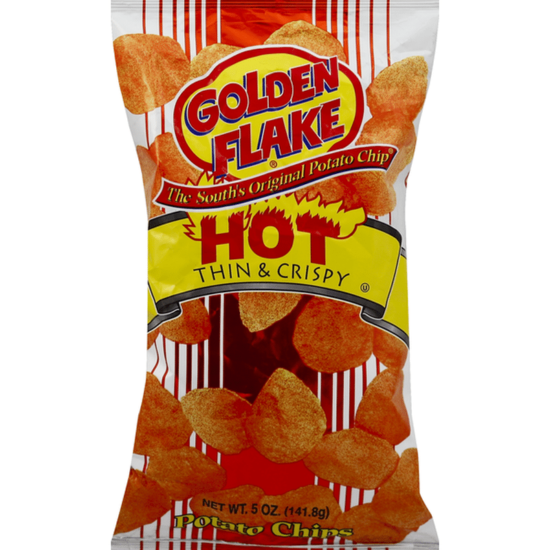 Golden Flake Potato Chips, Thin & Crispy, Hot (5 oz) - Instacart