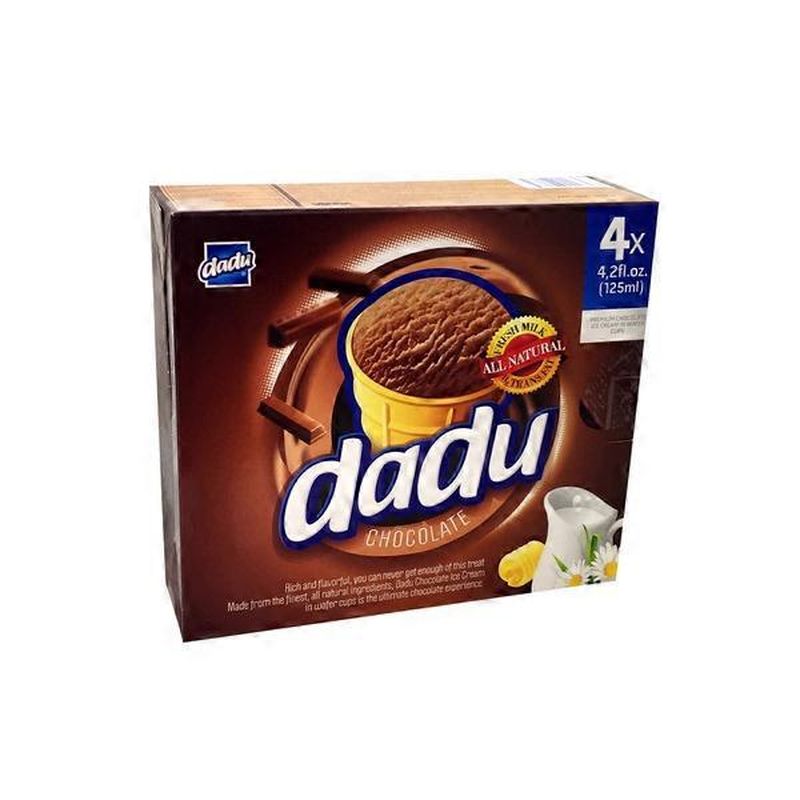 Dadu Chocolate Ice Cream in Wafer cups (4.2 oz) - Instacart