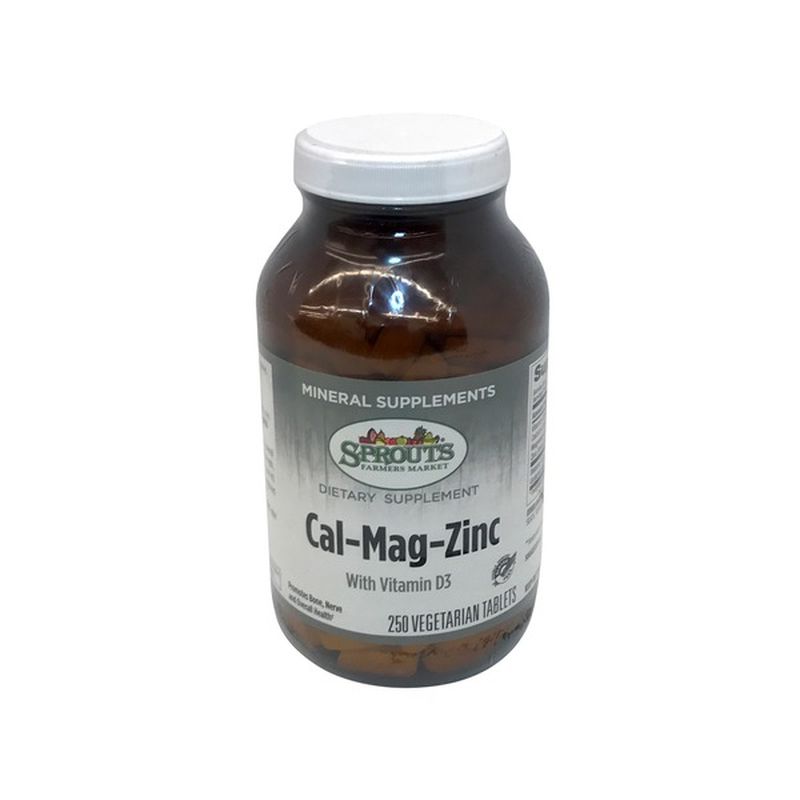 Sprouts Cal-Mag-Zinc With Vitamin D3 Dietary Supplement (250 ct ...