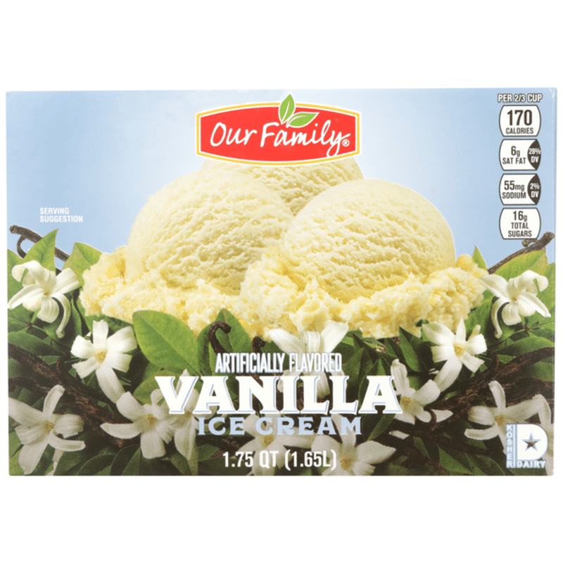 Our Family Vanilla Ice Cream (1.75 qt) - Instacart