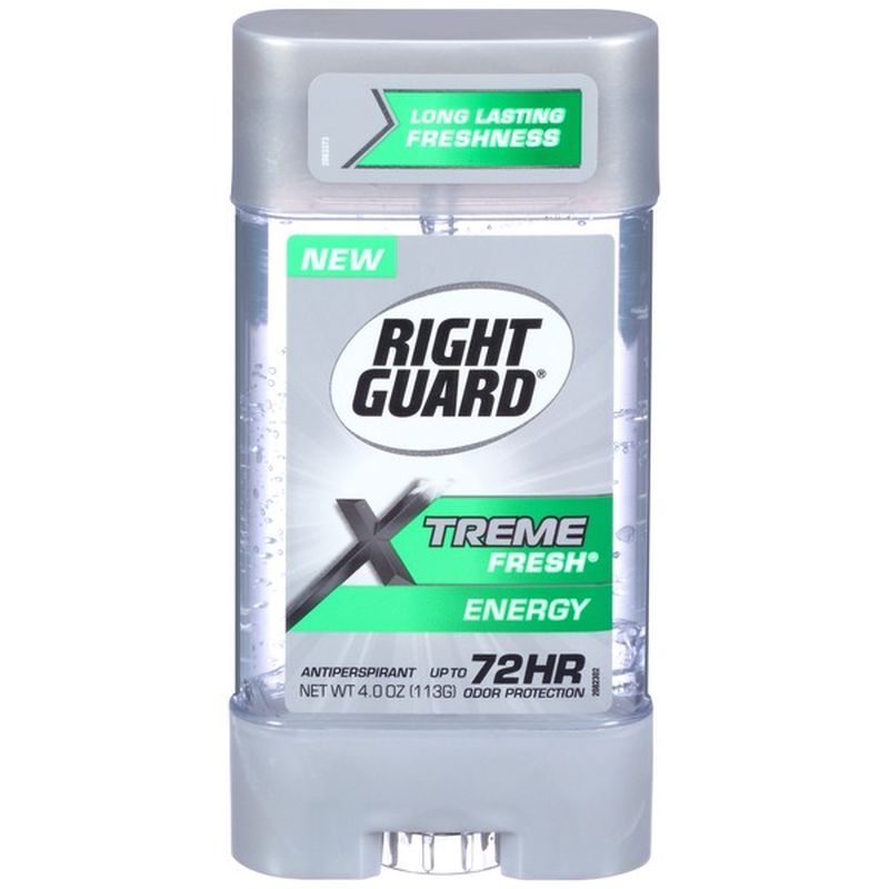Right Guard Xtreme Fresh Antiperspirant Deodorant Gel, Energy (4 oz ...