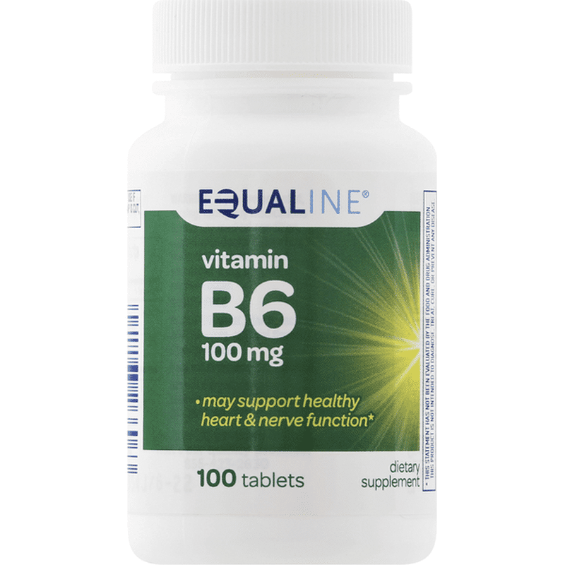 Equaline Vitamin B6, 100 mg, Tablets (100 each) - Instacart