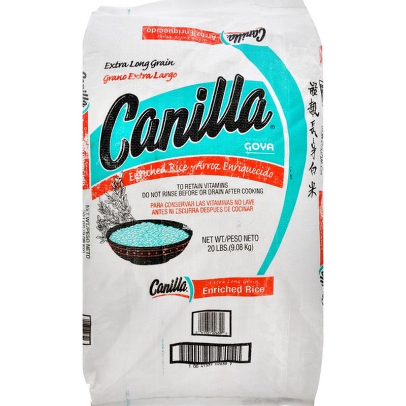 Goya Canilla Extra Long Grain Enriched Rice (20 lb) - Instacart