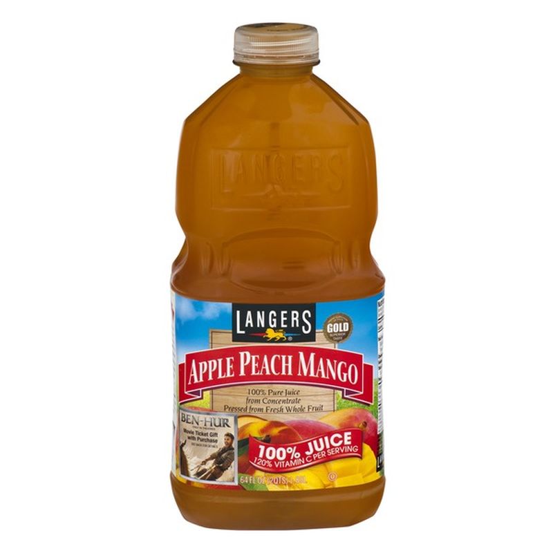 Langers 100% Juice, Apple Peach Mango (64 oz) - Instacart