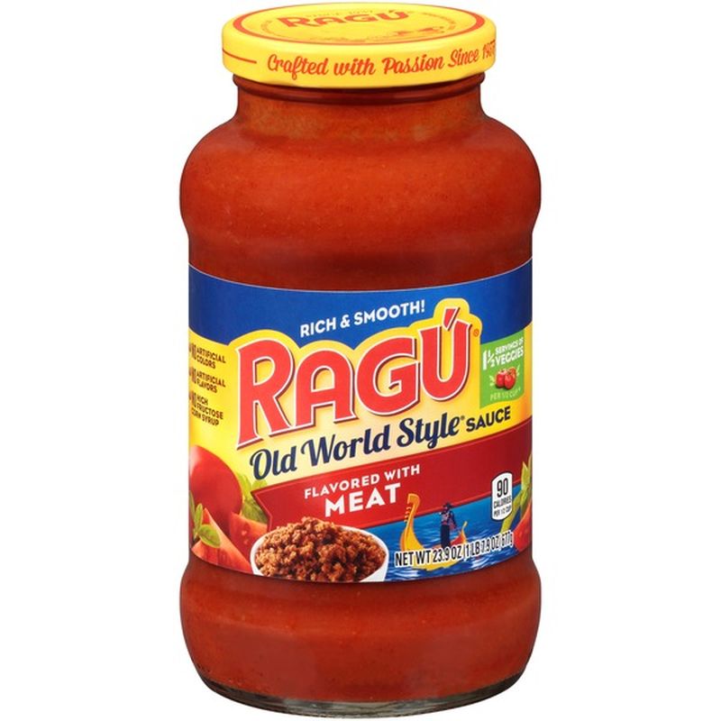 Ragu Pasta Sauce Flavored with Meat (23.9 oz) - Instacart