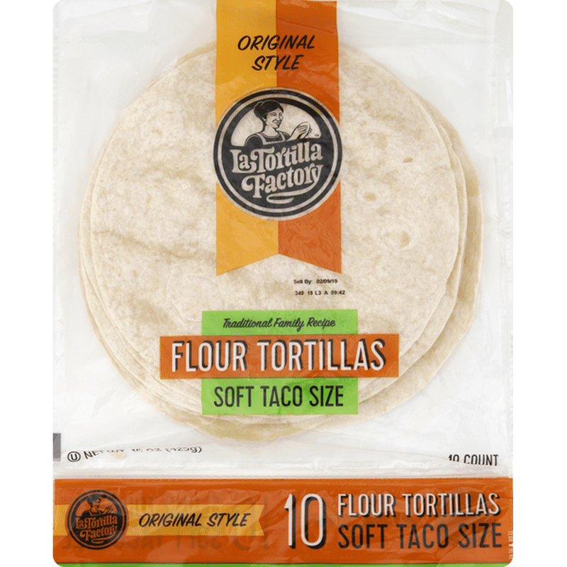 La Tortilla Factory Tortillas, Flour, Original Style, Soft Taco Size ...