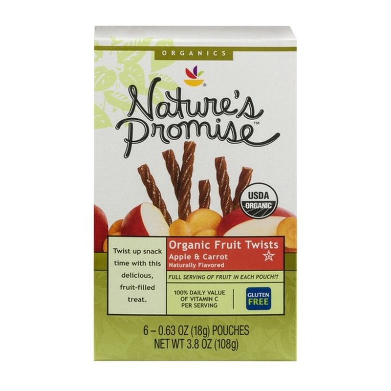 Nature's Promise Organic Apple and Carrot Fruit Twists (0.63 oz ...