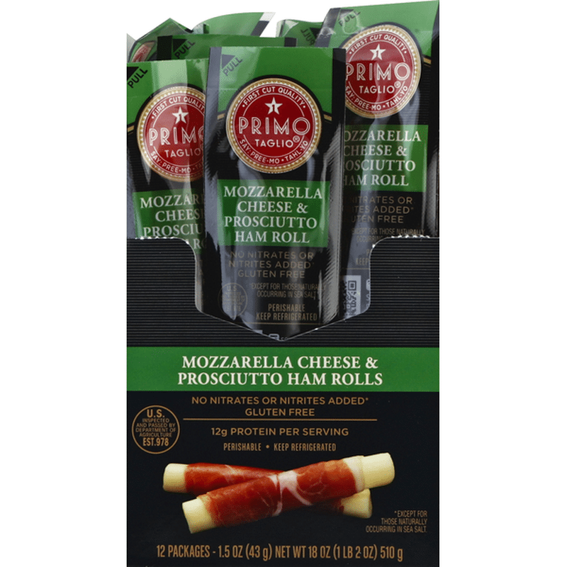 Primo Taglio Cheese & Ham, Mozzarella, Prosciutto, Roll (12 each ...