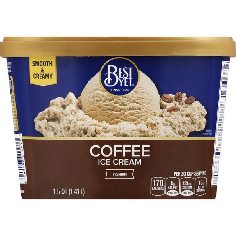 Best Yet Ice Cream, Premium, Coffee (1.5 qt) - Instacart
