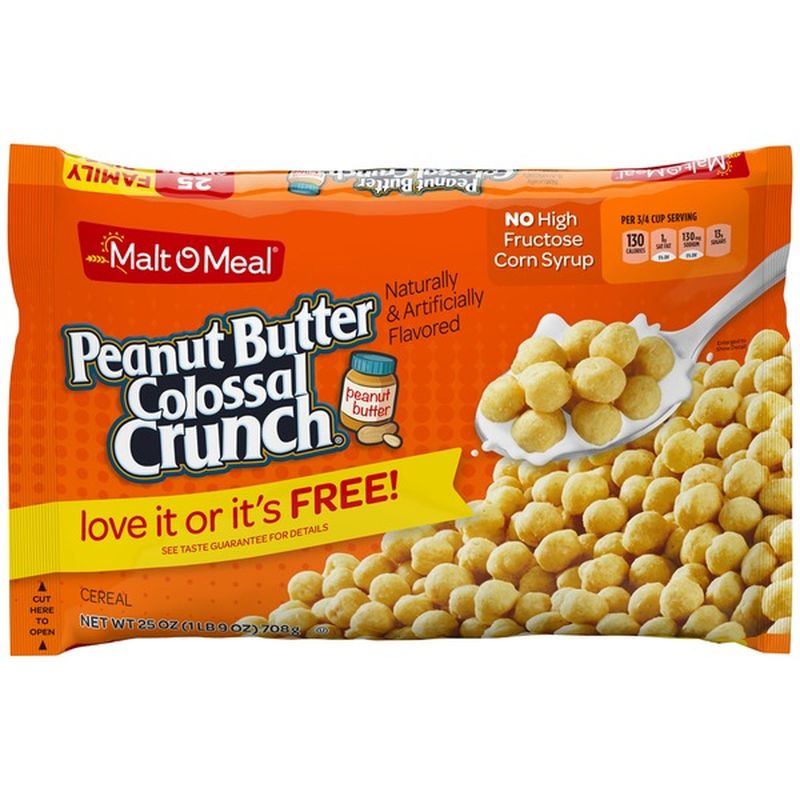 Malt-O-Meal Peanut Butter Colossal Crunch Cereal (25 oz) - Instacart