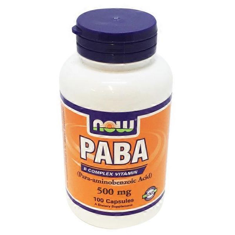 Now Paba 500 Mg Para-aminobenzoic Acid B-complex Family Dietary ...