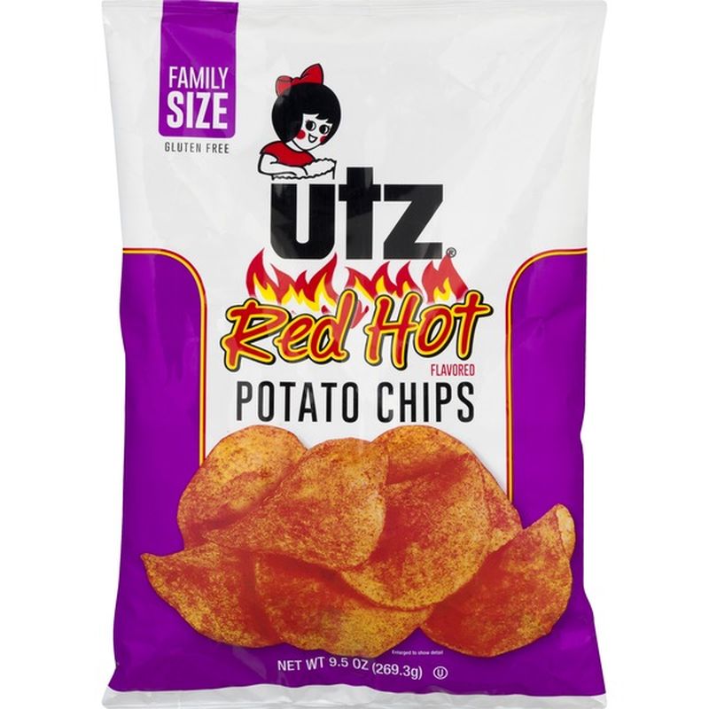 Utz Red Hot Potato Chips Family Size (9.5 oz) - Instacart