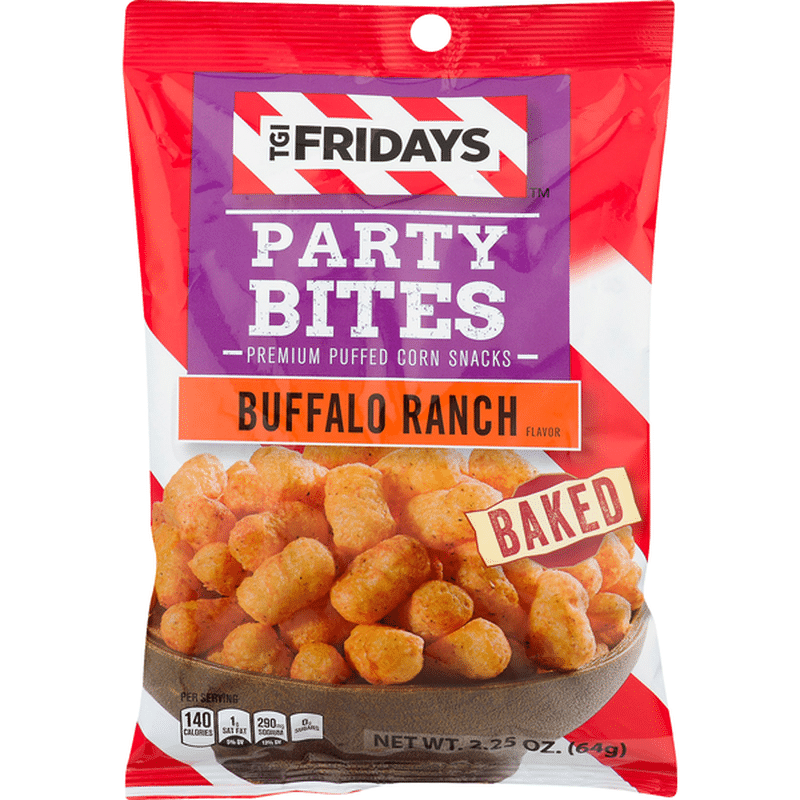 TGI Fridays Snacks, Party Bites, Buffalo Ranch Flavor, Baked (2.25 oz ...