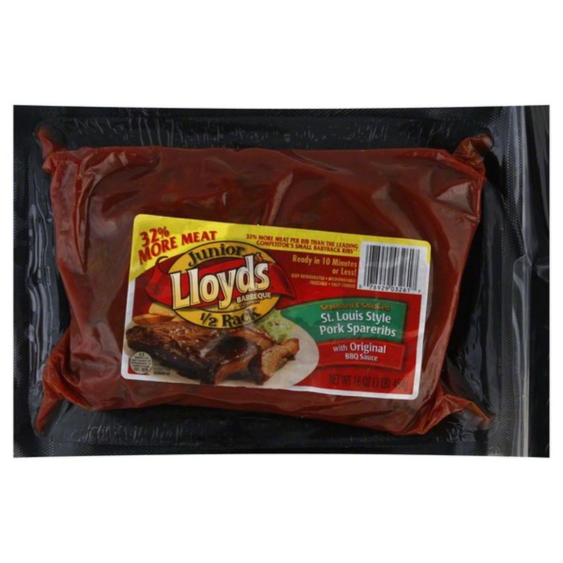 Lloyd's Barbeque Co. Seasoned & Smoked St. Louis Style Pork Spareribs ...