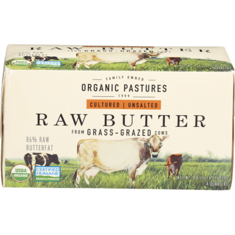 Organic Pastures Cultured Raw Butter (1 lb) - Instacart
