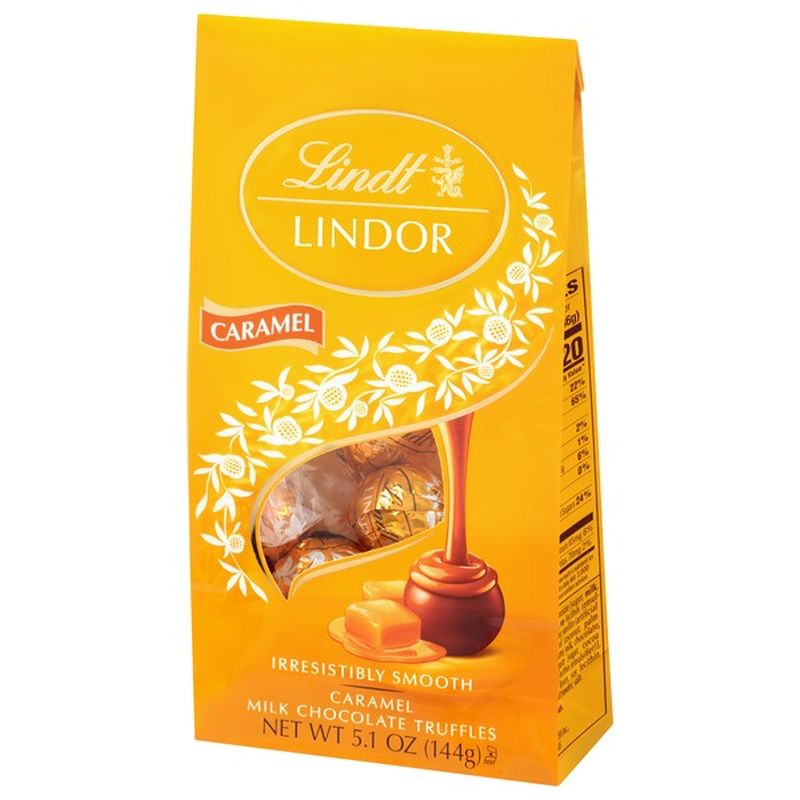 Lindt LINDOR Caramel Milk Chocolate Candy Truffles (5.1 oz) - Instacart