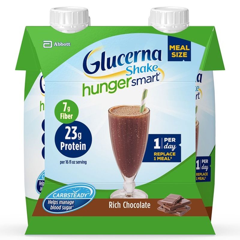 Glucerna Hunger Smart Diabetes Nutritional Shake Rich Chocolate (16 fl ...