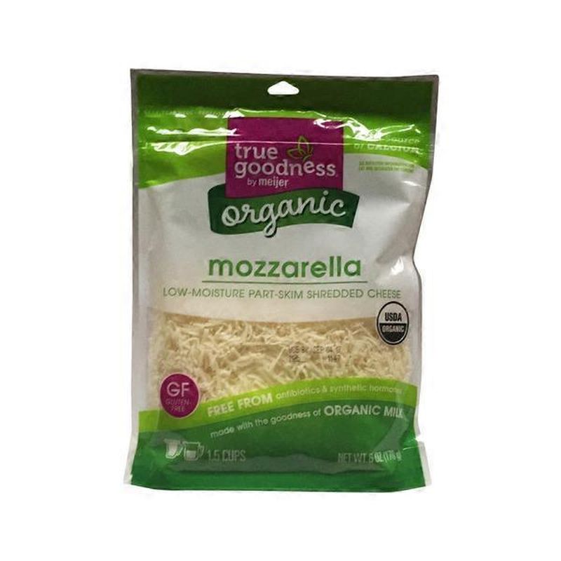 Meijer True Goodness Mozzarella Organic Low-moisture Part-skim Shredded ...