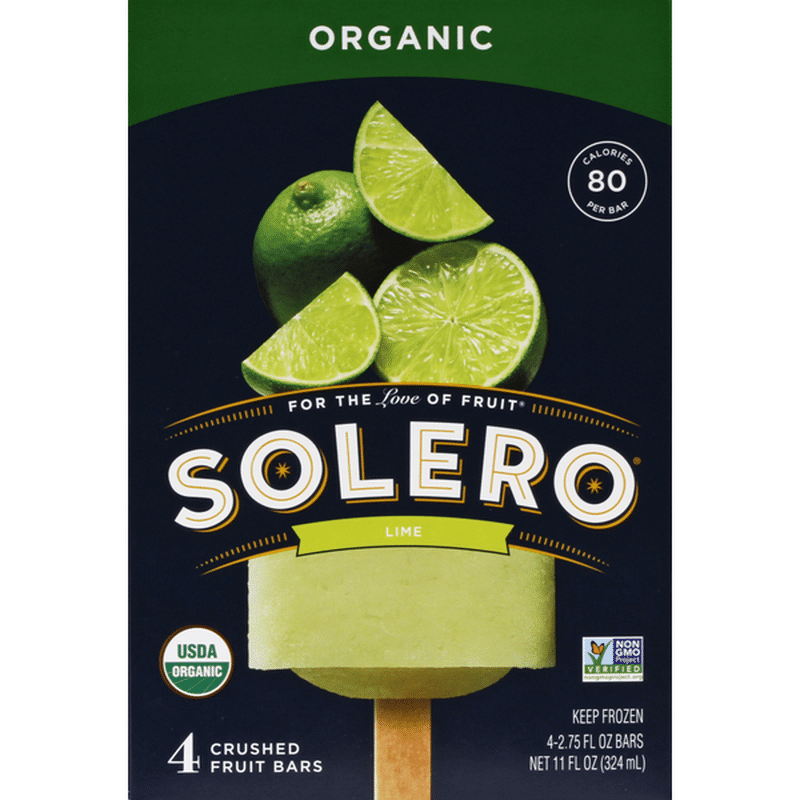 Solero Fruit Bars, Organic, Lime, Crushed (4 each) - Instacart