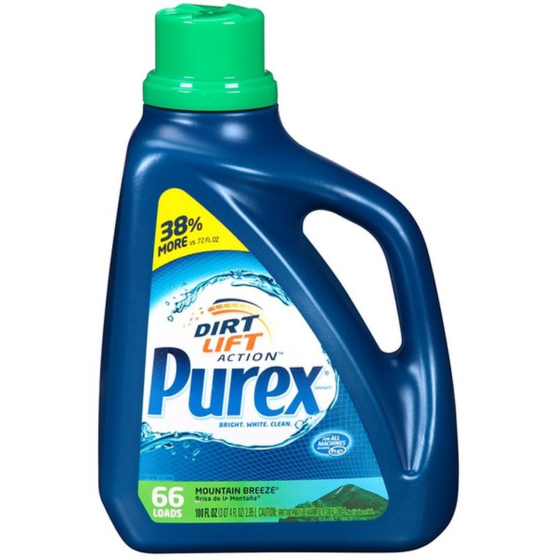 Purex Liquid Detergents Dirt Lift Action Mountain Breeze Laundry ...