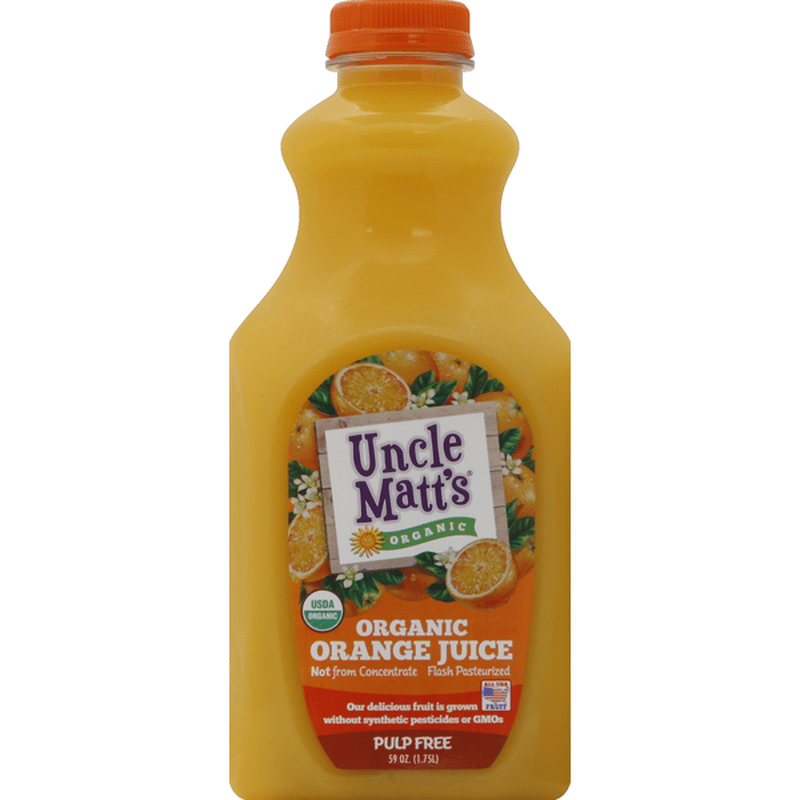 Uncle Matt's Organic Juice, Organic, Orange, Pulp Free (59 oz) - Instacart
