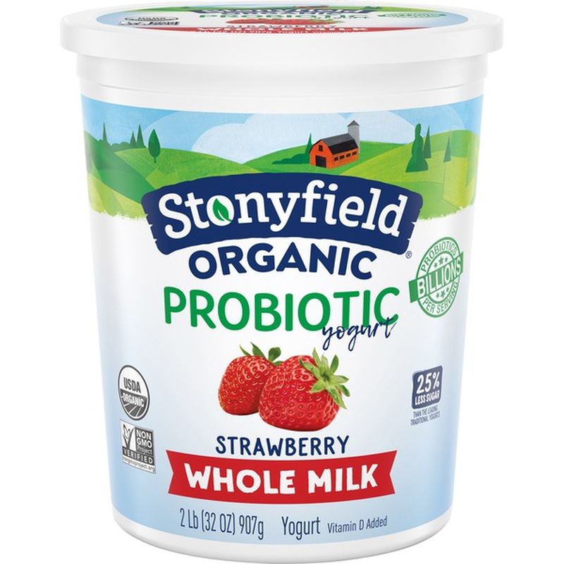 Stonyfield® Organic Strawberry Whole Milk Probiotic Yogurt (32 oz) from ...