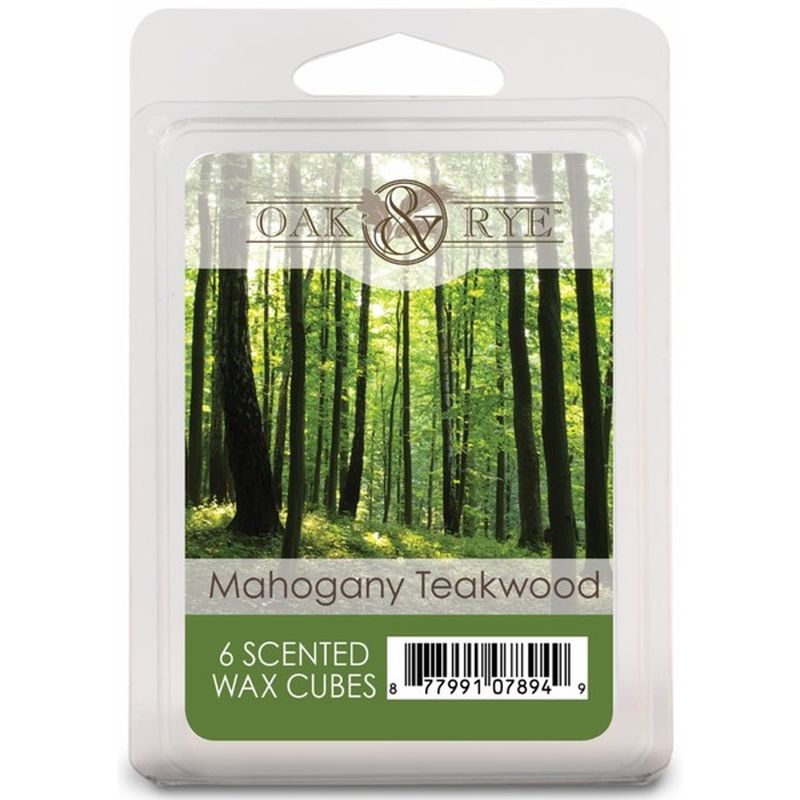 Oak & Rye Mahogany Teakwood Scented Wax Cube Melts (2.5 oz) - Instacart