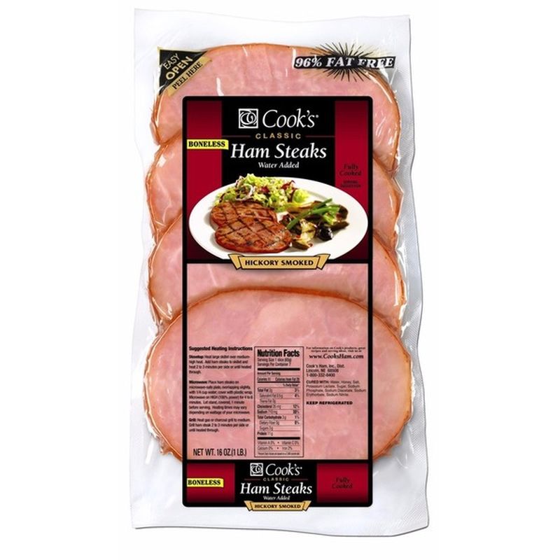 Cook's California Champagne Hickory Smoked Ham Steaks (1 lb) - Instacart