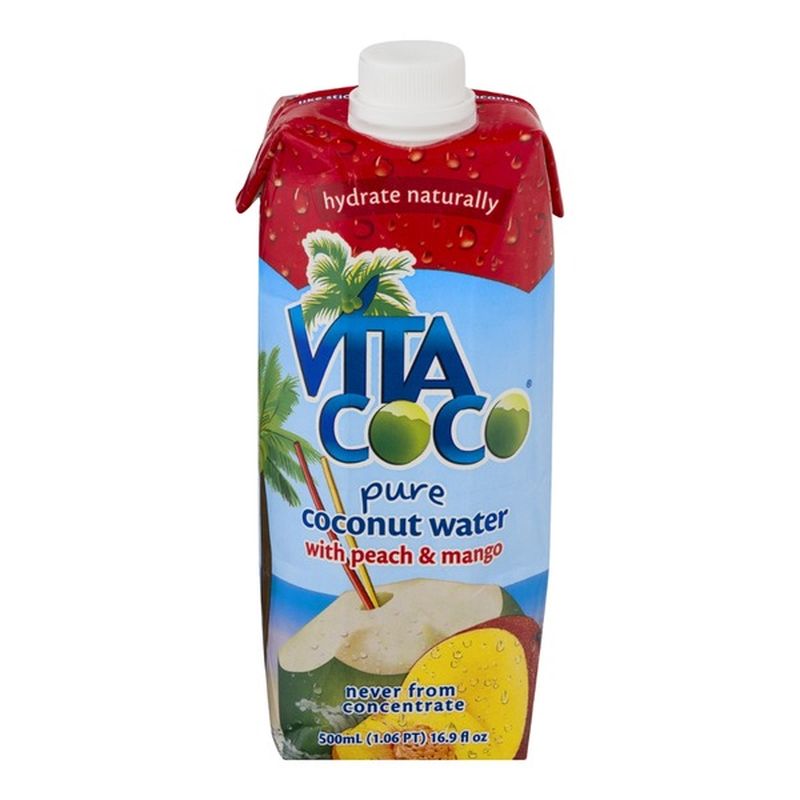 Vita Coco Coconut Water, Peach Mango (16.9 fl oz) - Instacart