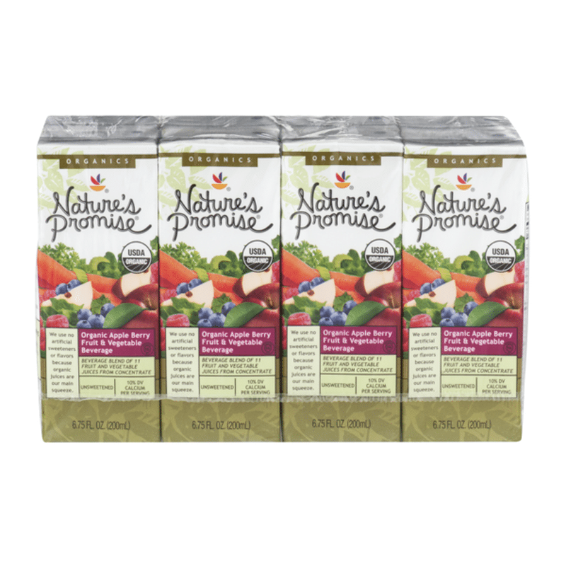 Nature's Promise Organic Apple Berry Fruit & Vegetable Beverage - 8 CT ...