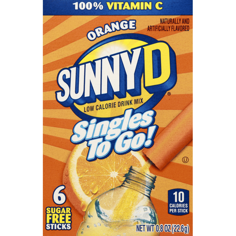 Sunny D Drink Mix, Low Calorie, Orange (6 each) Delivery or Pickup Near ...
