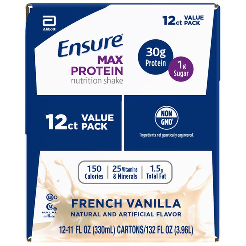 Ensure Max Protein Nutrition Shake French Vanilla (11 fl oz) - Instacart