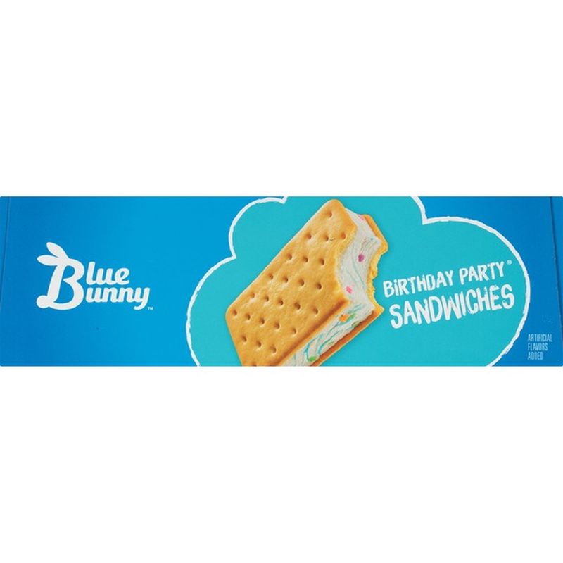 Blue Bunny Birthday Party Ice Cream Sandwiches (4.25 fl oz) - Instacart