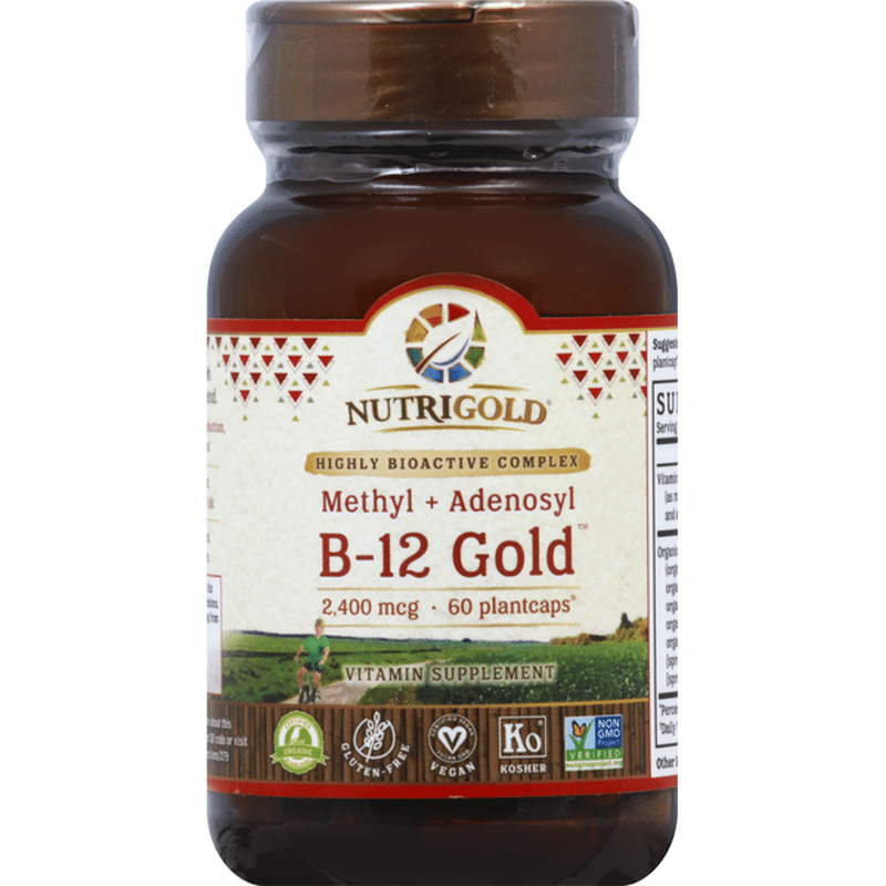 NutriGold Vitamin B12, Gold, 2400 mcg, Plantcaps (60 each) - Instacart