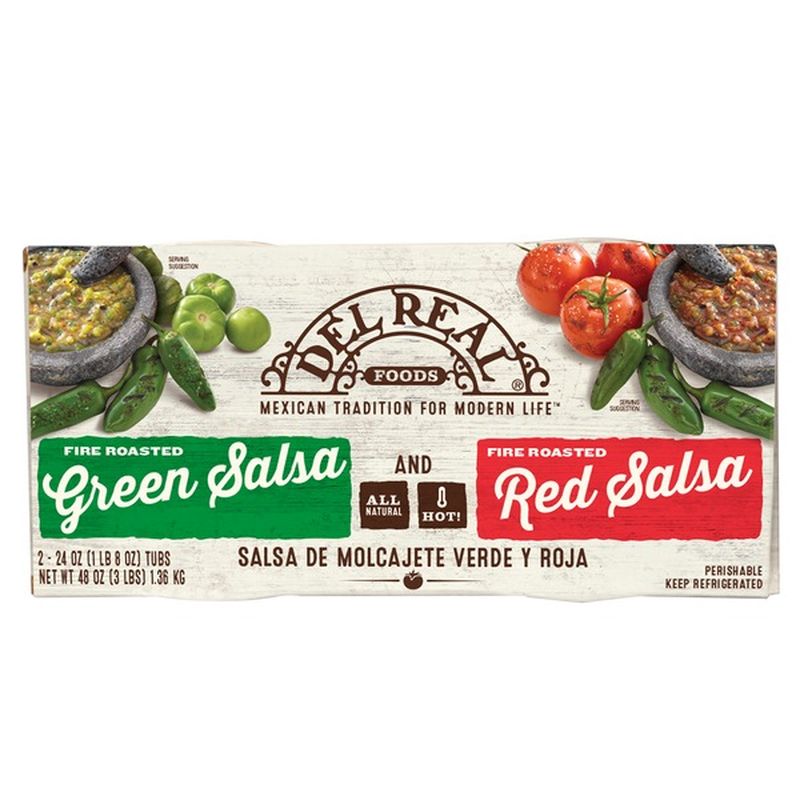 Del Real Foods Red & Green Combo Salsa (24 oz) - Instacart