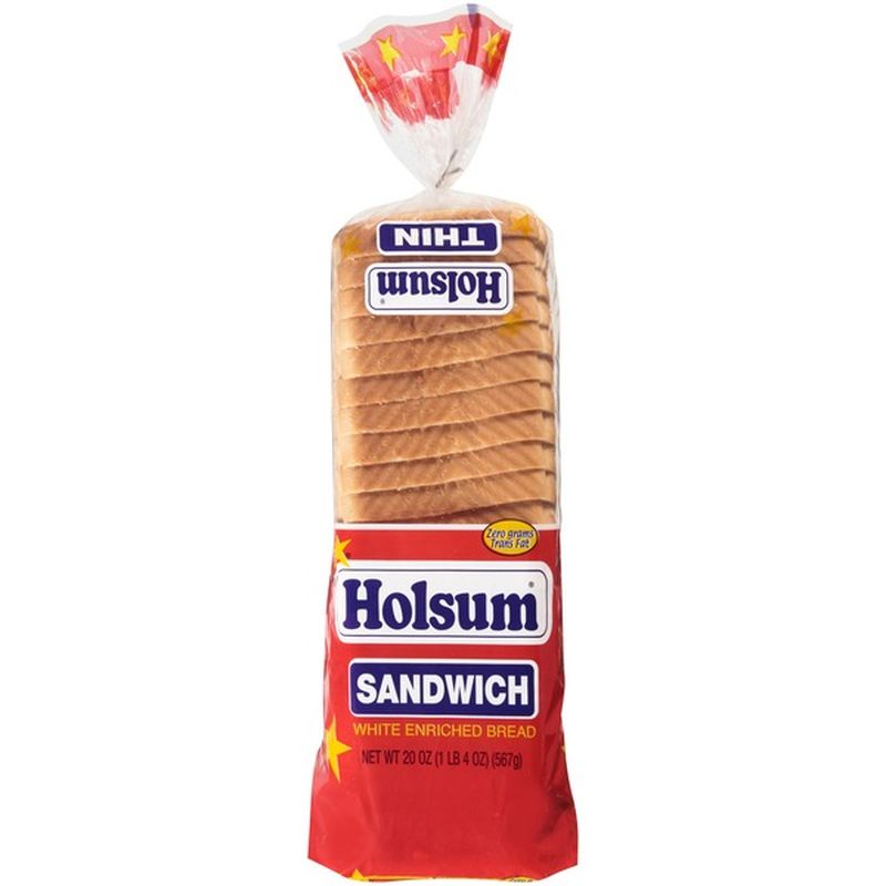 Holsum Thin Sandwich White Enriched Bread (20 oz) - Instacart