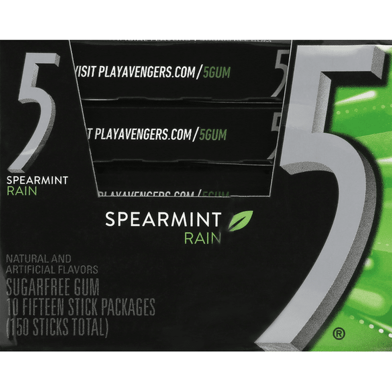 Wrigley . 5's Sugarfree Gum, Rain Tingling Spearmint (15 ct) - Instacart