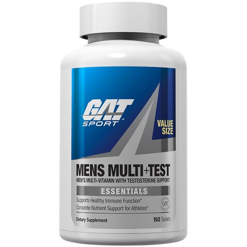 GAT Men's Multi+Test Multivitamin With Testosterone Support (60 ct ...