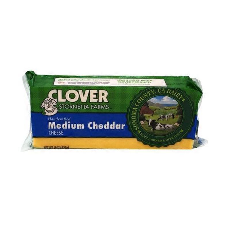 Clover Stornetta Medium Cheddar Cheese (8 oz) - Instacart