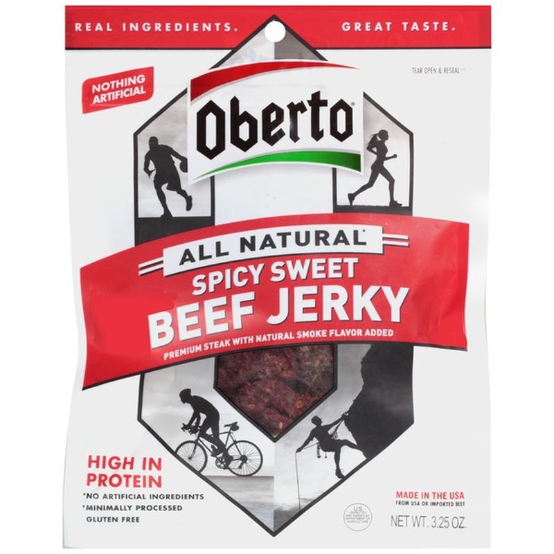Oberto Beef Jerky, Spicy Sweet (3.25 oz) - Instacart