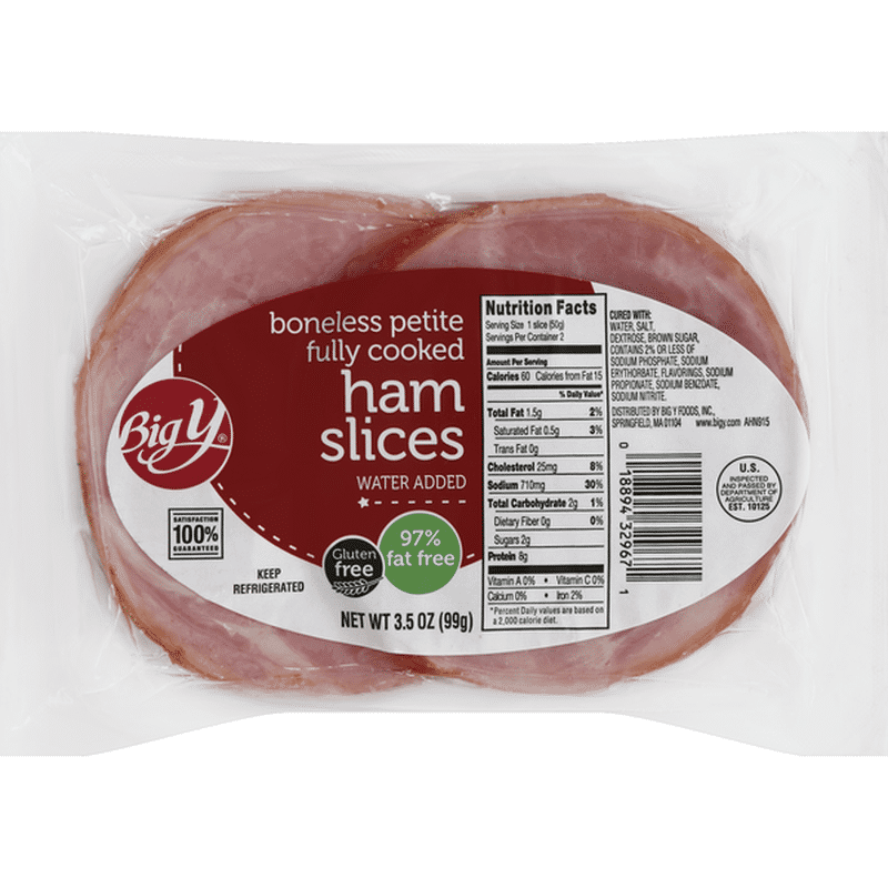 Big Y Ham, Boneless, Slices, Petite (3.5 oz) - Instacart